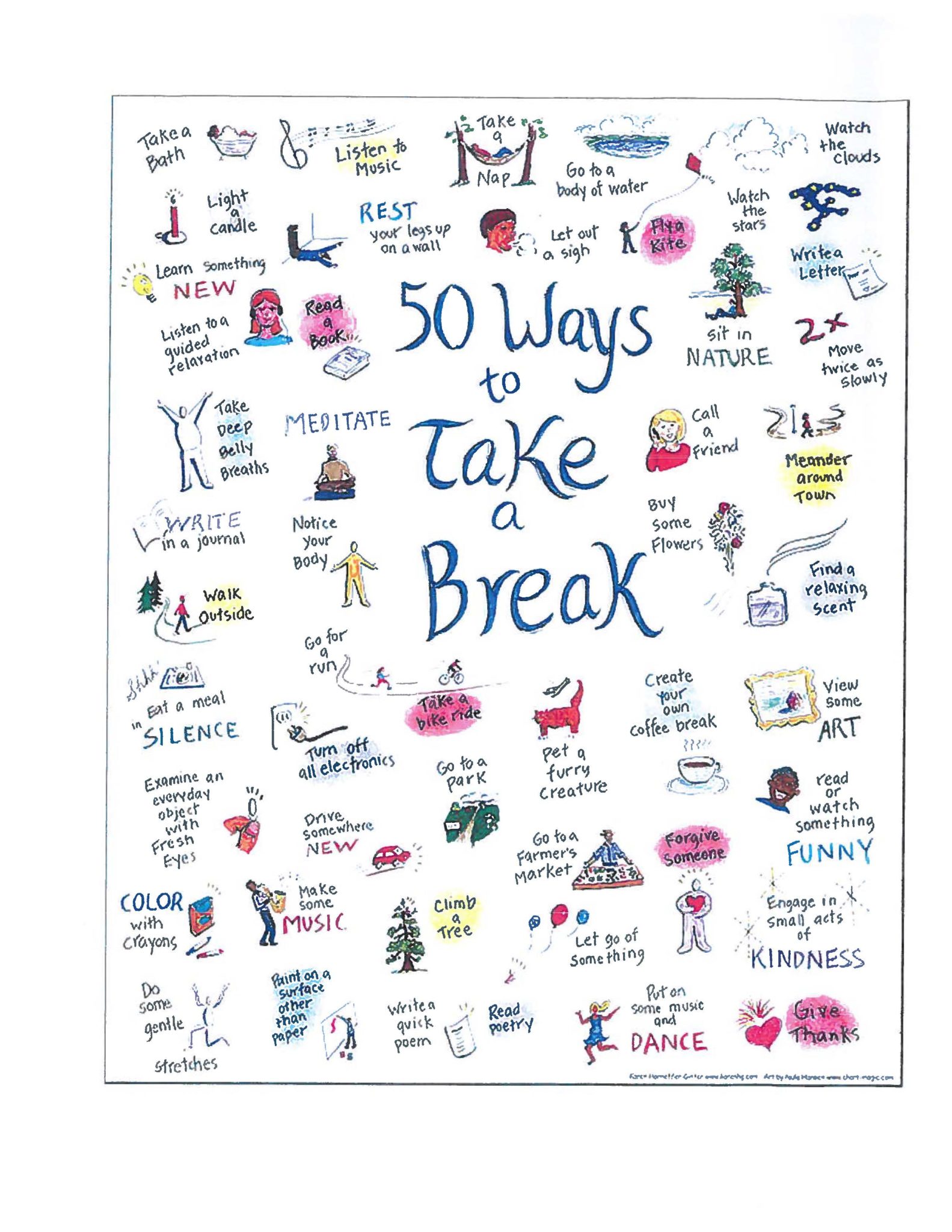 50 Ways to Take a Break - Walking With Joy